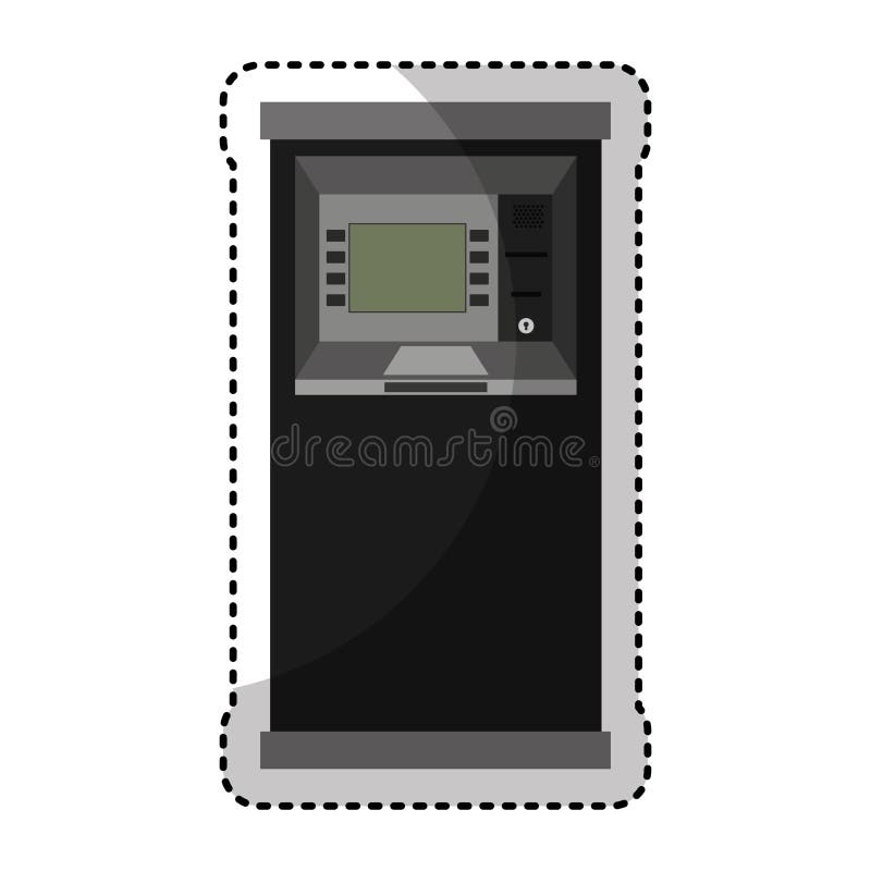 Electronic Dispenser Cash Isolated Icon Stock Illustration ...