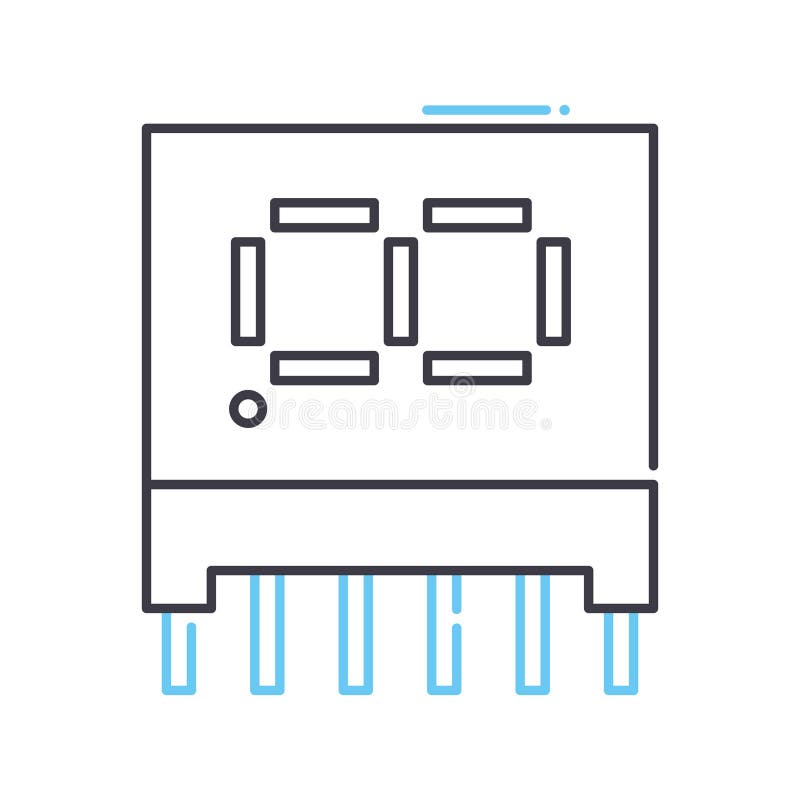 Electronic Display Device Line Icon, Outline Symbol, Vector ...