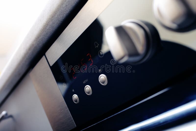 Electronic Display of Home Appliance Stock Image - Image of button ...