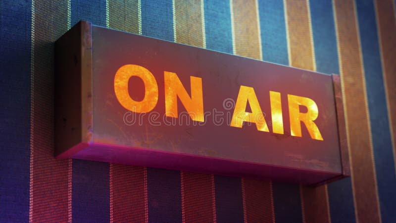 Electronic Display Showing Red Light Message on AIR Stock Footage - Video of light, broadcast ...