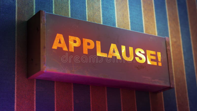 Electronic Display Showing Red Light Message APPLAUSE Stock Video ...
