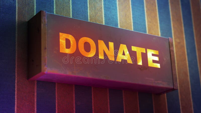 Electronic Display Showing Red Light Message DONATE Stock Video - Video ...