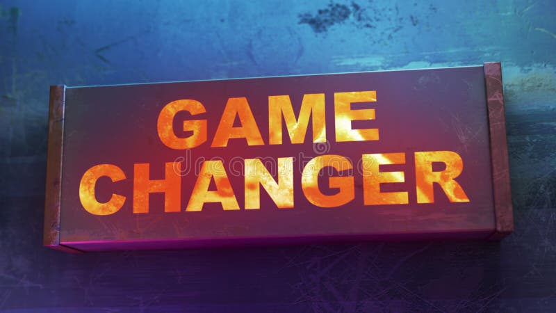 Electronic Display Showing Red Light Message Game Changer Stock Footage ...