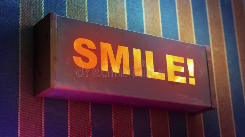 Electronic Display Showing Red Light Message Smile Stock Footage ...
