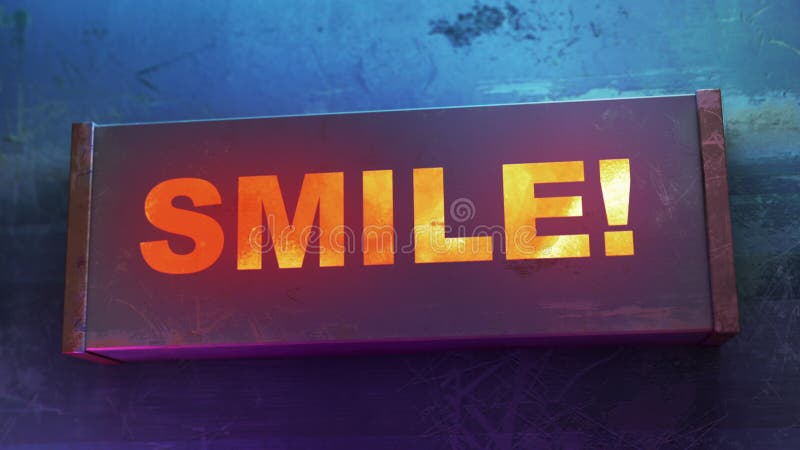 Electronic Display Showing Red Light Message Smile Stock Video - Video ...