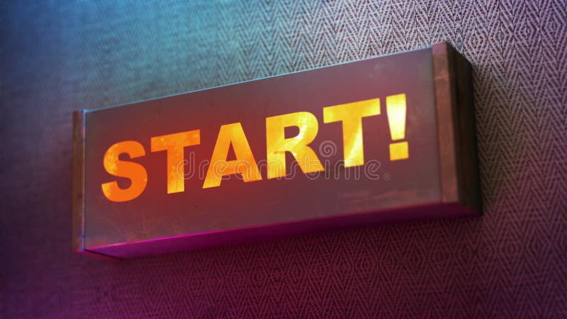 Electronic Display Showing Red Light Message START Stock Video - Video ...