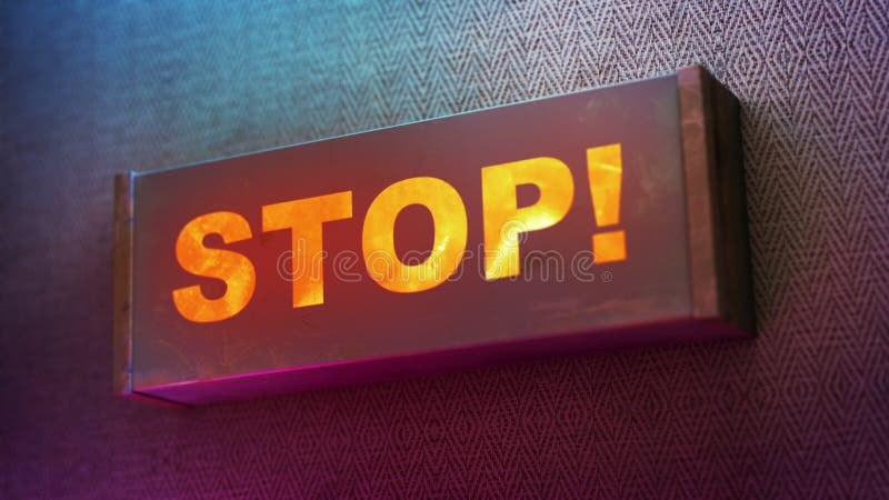 Electronic Display Showing Red Light Message STOP Stock Footage - Video ...