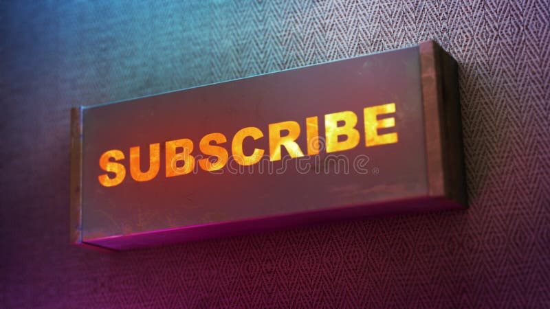 Electronic Display Showing Red Light Message Subscribe Stock Footage ...