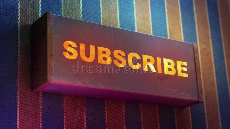 Electronic Display Showing Red Light Message Subscribe Stock Footage ...