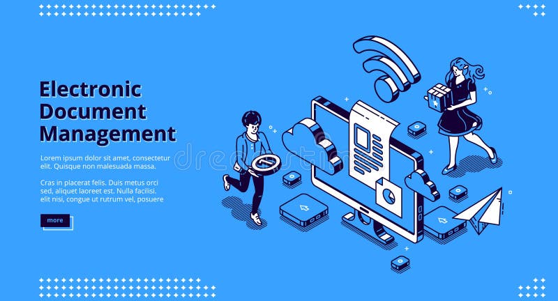 Electronic Document Management System Stock Illustrations – 922 ...