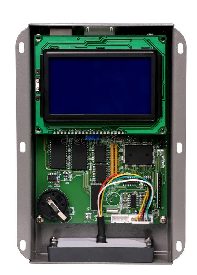 Electronic Door Access System with LCD Screen. Stock Photo - Image of ...