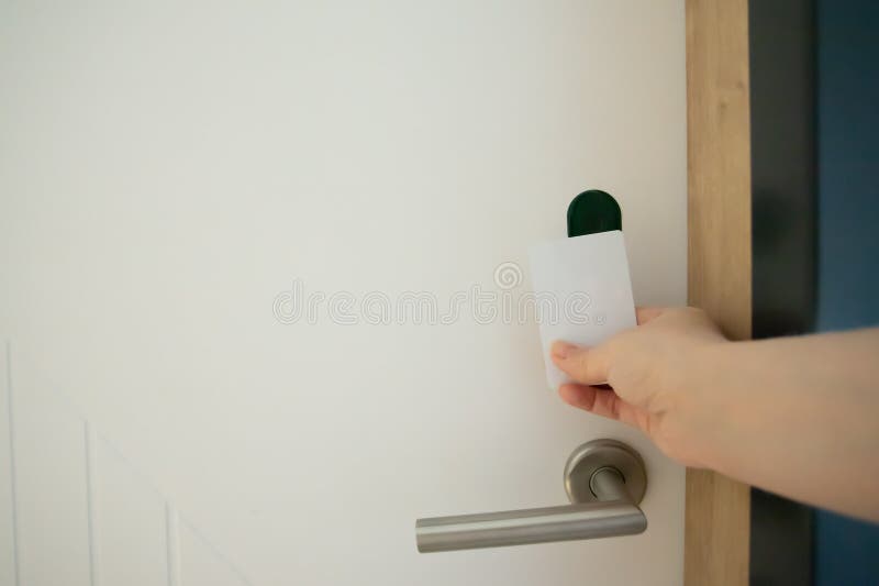 Electronic Door Lock, Hand Opens the Door with a Plastic Card, Smart ...