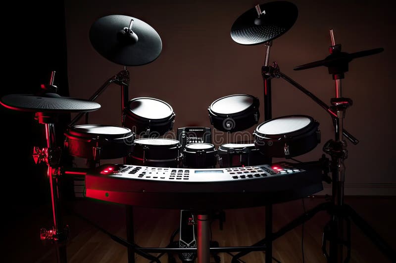 Unique Percussion Instruments within Custom Drum Set Stock Illustration ...
