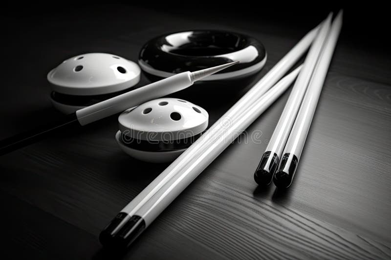 Electronic Drum Sticks and Drums with Modern, Sleek Design in Black and ...