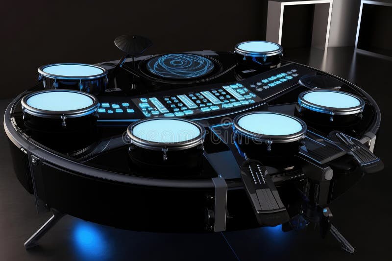Electronic Drumset with Futuristic Design and Unique Sound Stock ...