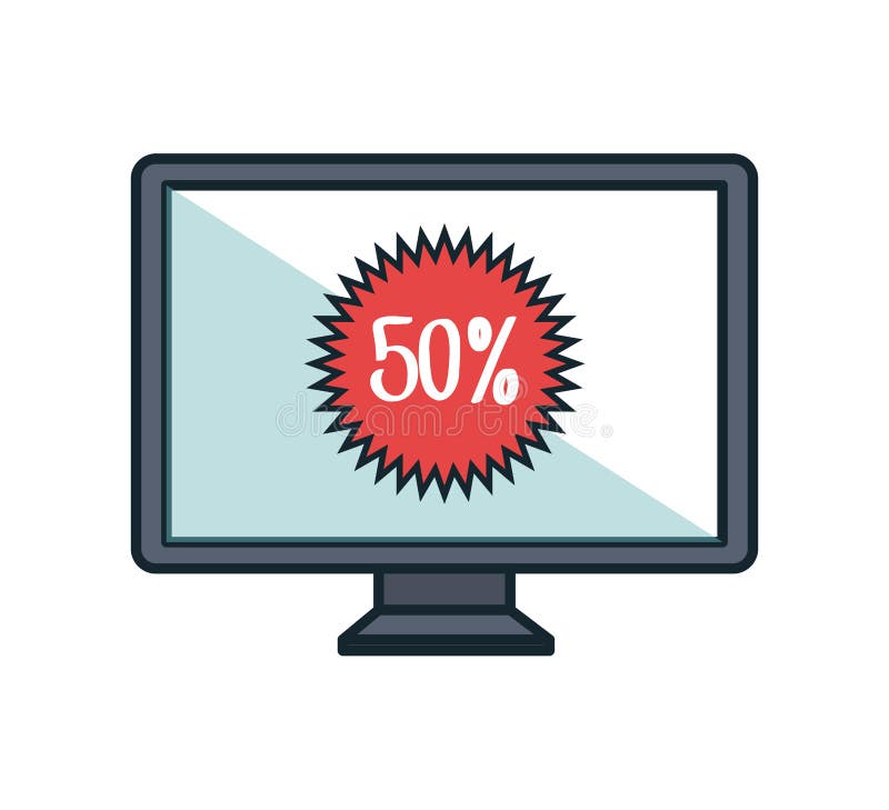Electronic E-commerce Discount Isolated Stock Illustration ...