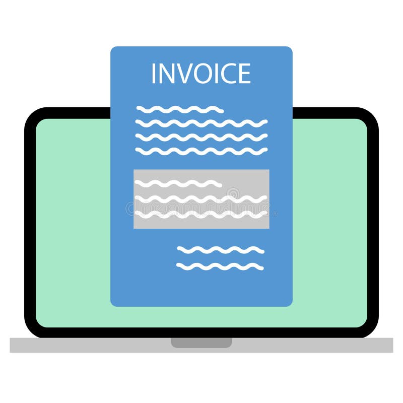 Invoice Icon Vector stock vector. Illustration of black - 244450334