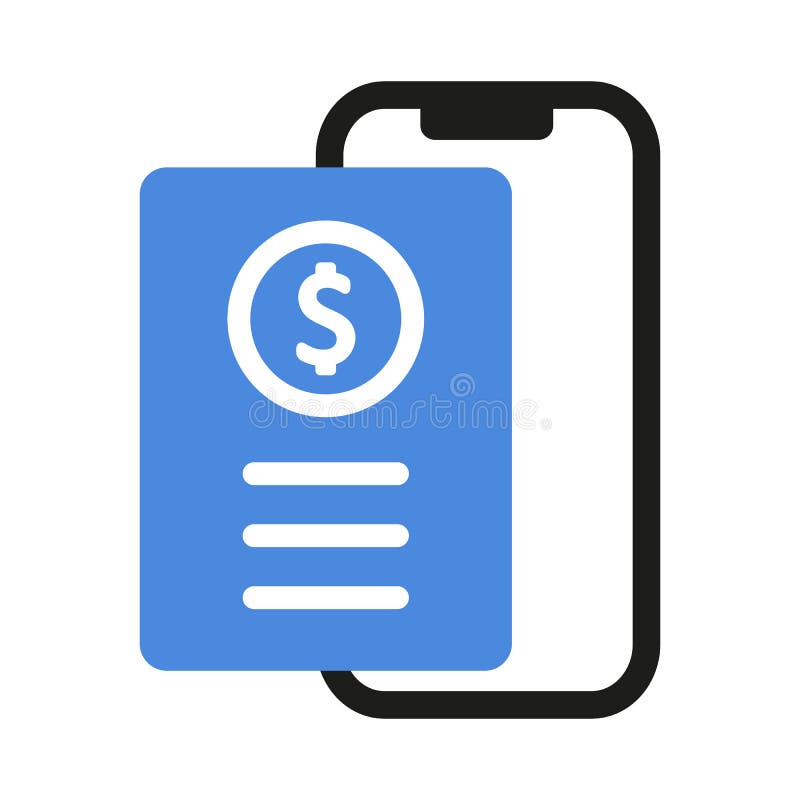 Electronic E-Invoice Icon. Online Digital Invoice Laptop or Notebook ...