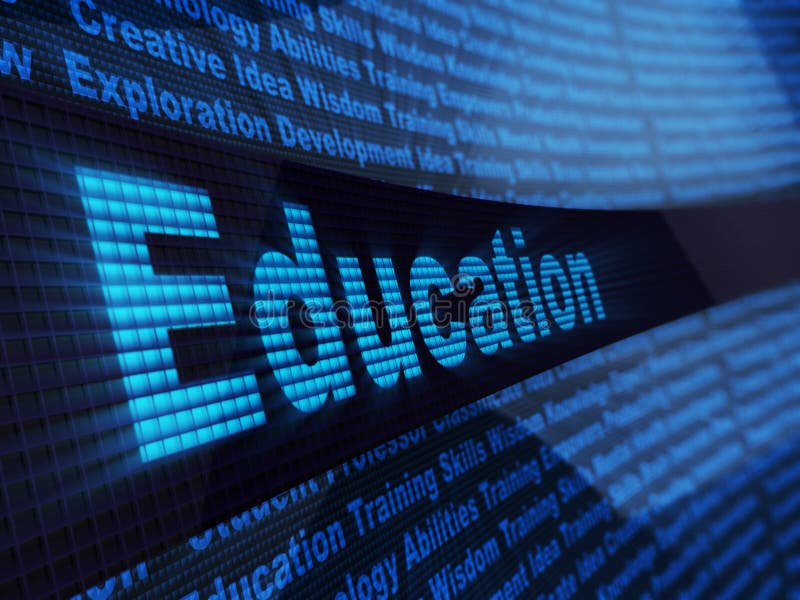 Electronic education stock illustration. Illustration of background ...