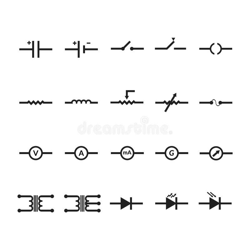Variable Inductor Symbol
