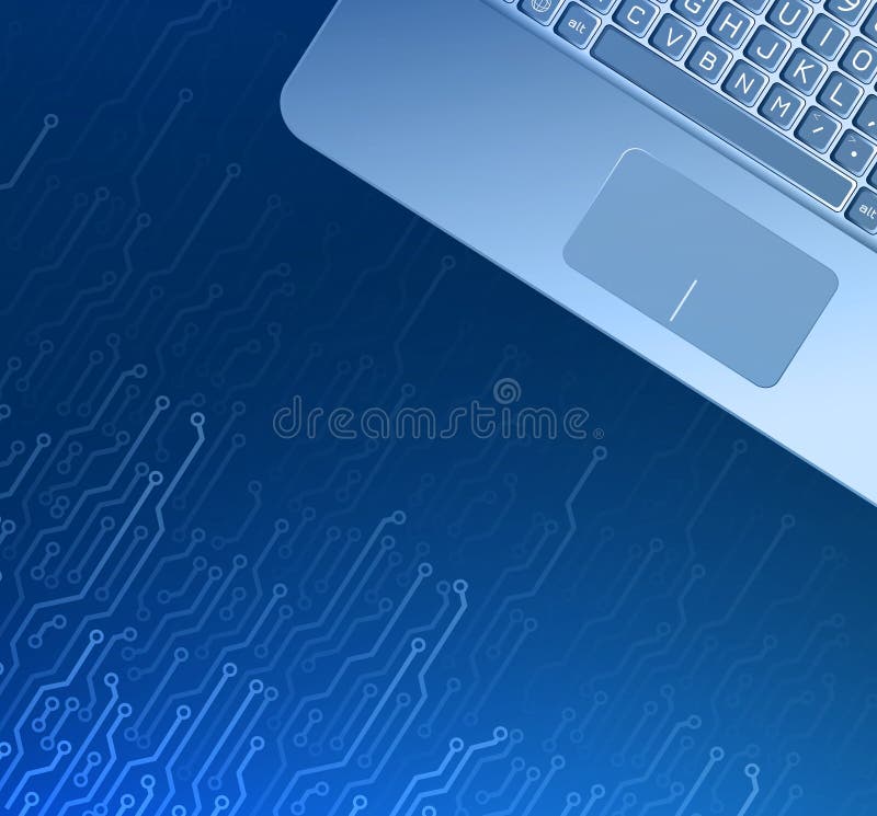 Electronic Elements and Computer Stock Vector - Illustration of ...