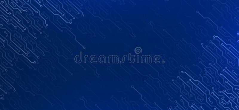 Electronic Elements on Dark Blue Background Stock Vector - Illustration ...
