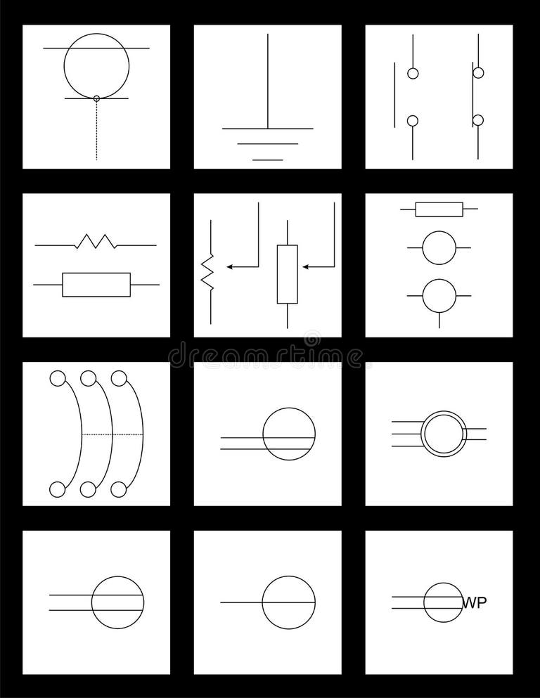 Electrical Engineering Symbols Stock Illustrations – 1,082 Electrical ...