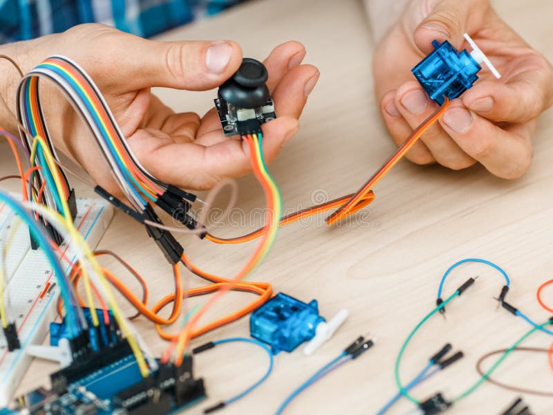 Electronic Engineering Experiment Programmer Lab Stock Photo - Image of ...