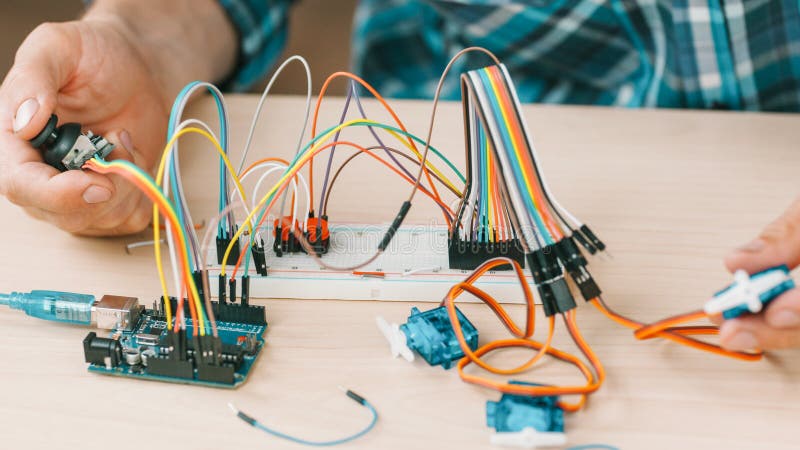 Electronic Engineering Experiment Technician Test Stock Image - Image ...