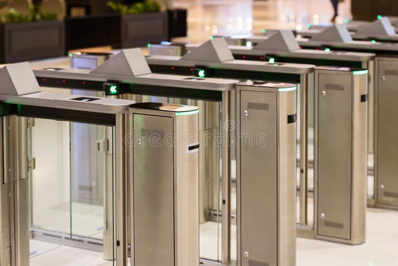 Electronic Entrance Gate Card Stock Image - Image of modern, technology ...