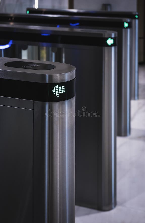 Electronic Entrance Gate Card Access Building Security System Stock ...