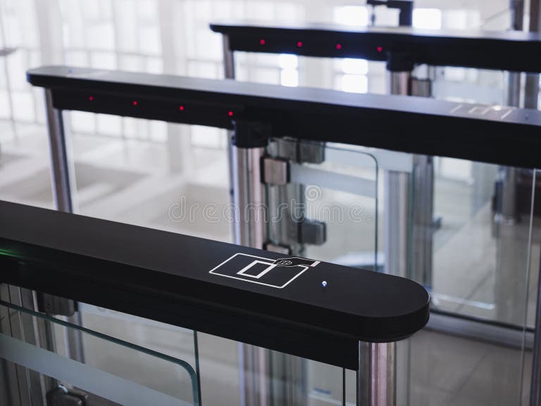 Electronic Entrance Gate Card Building Access Security System Stock ...