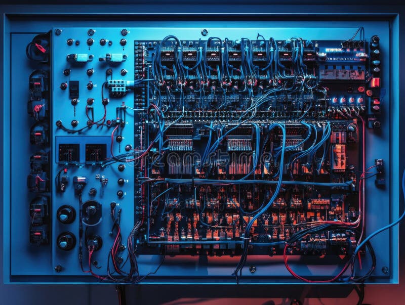 Electronic Equipment with Multiple Cables Stock Photo - Image of ...