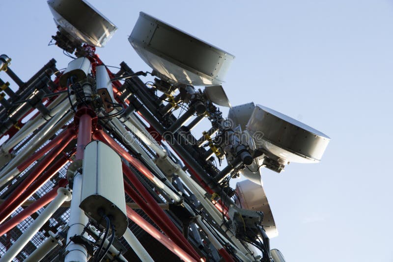 Electronic Equipment on Tower Stock Photo - Image of electronics, dish ...