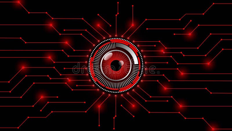 Electronic Eye Futuristic Technology - Stylized Information Connecting ...