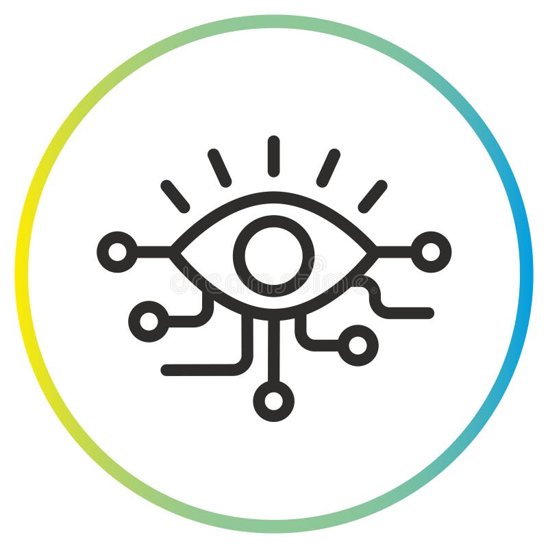 Electronic Eye Icon, Bionic Eyes Concept, Digital Vision Stock Vector ...