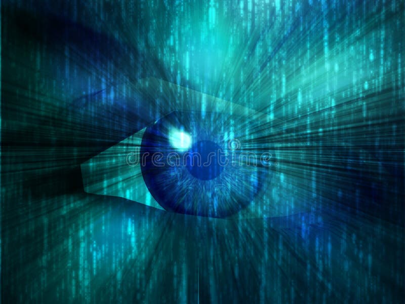 Electronic Eye Illustration Stock Illustration - Illustration of ...