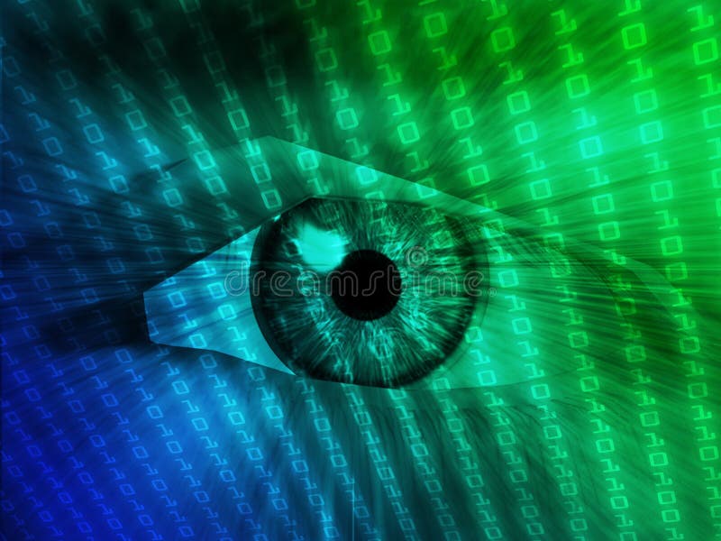Electronic Eye Illustration Stock Illustration - Illustration of ...