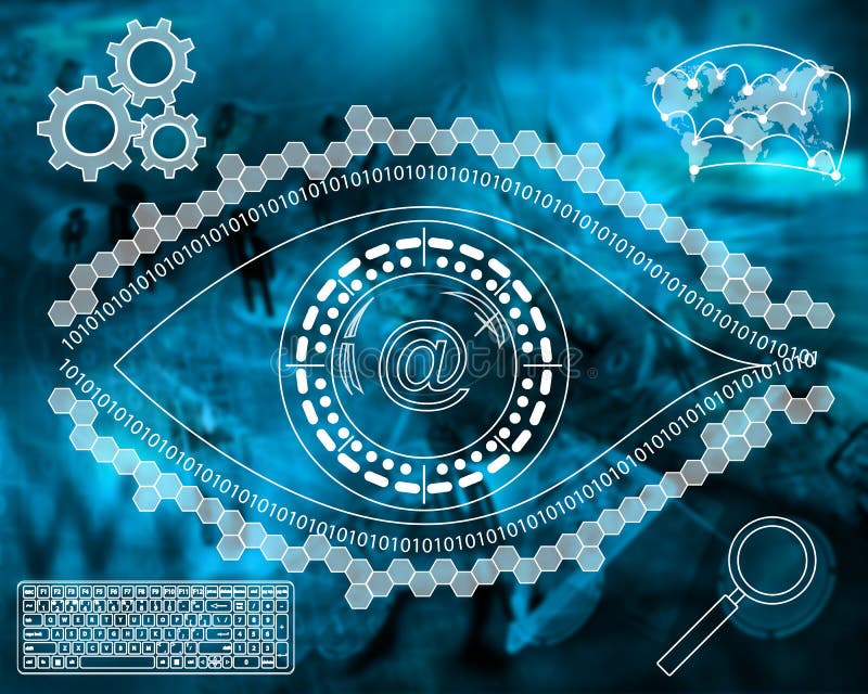 Electronic eye stock illustration. Illustration of cyberspace - 62927168