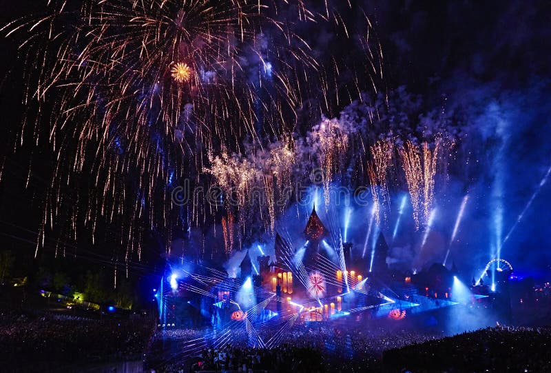 Electronic Fireworks stock image. Image of amsterdam - 65651041