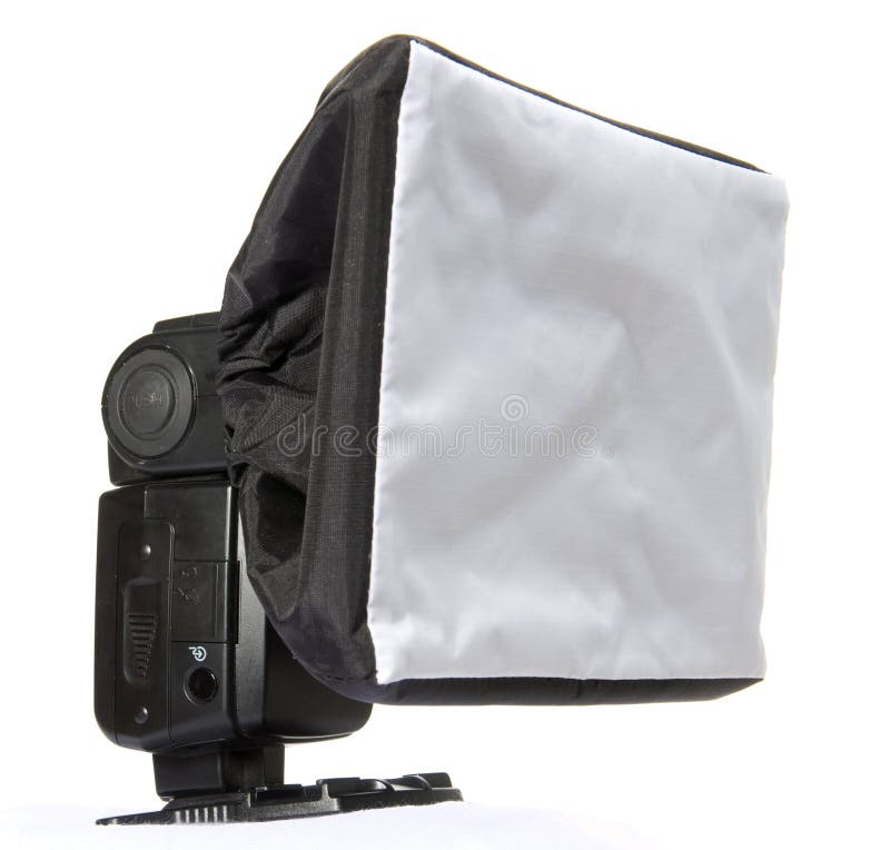 Electronic flash diffuser stock photo. Image of ground - 17663644