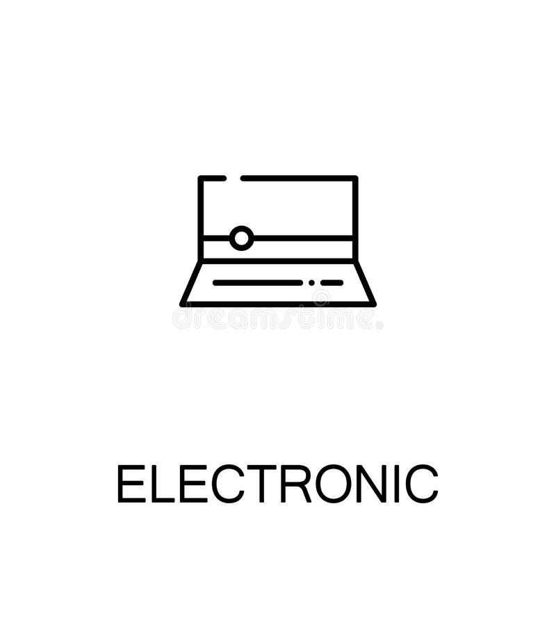 Electronic flat icon stock vector. Illustration of desktop - 84805181