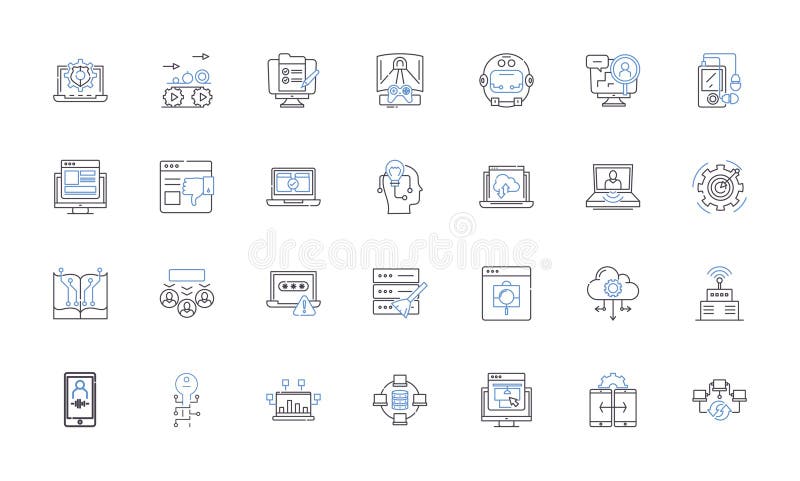 Electronic Flexible Line Icons Collection. Bendable, Lightweight, Thin ...