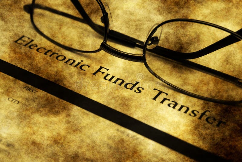 Electronic Funds Transfer Grunge Concept Stock Photo - Image of market ...
