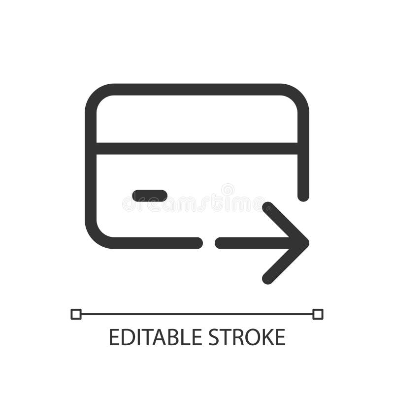 Electronic Funds Transfer Pixel Perfect Linear Ui Icon Stock Vector ...