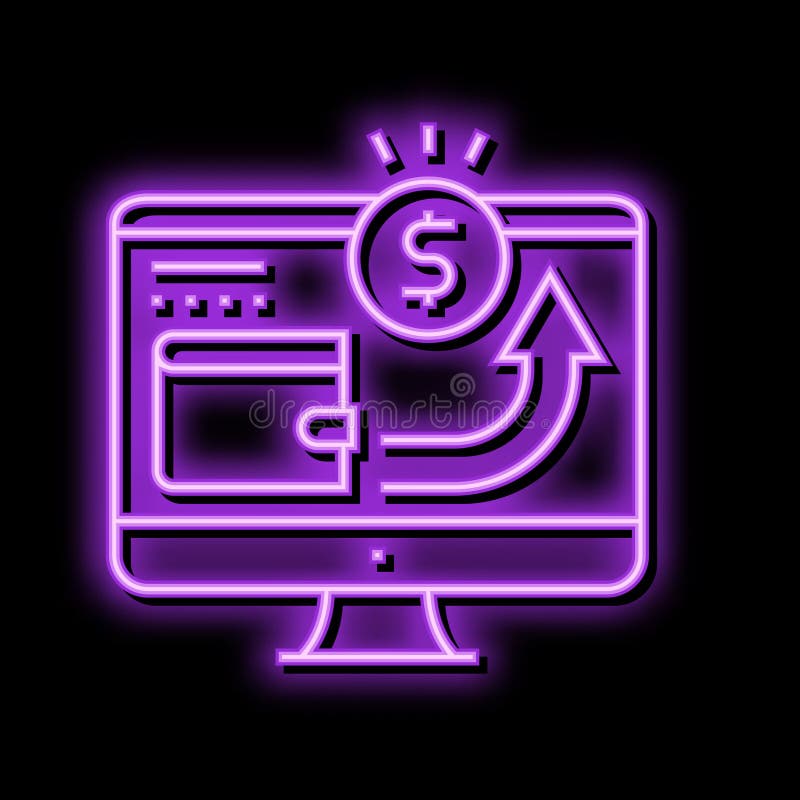 Electronic Funds Transfers Neon Glow Icon Illustration Stock Vector ...