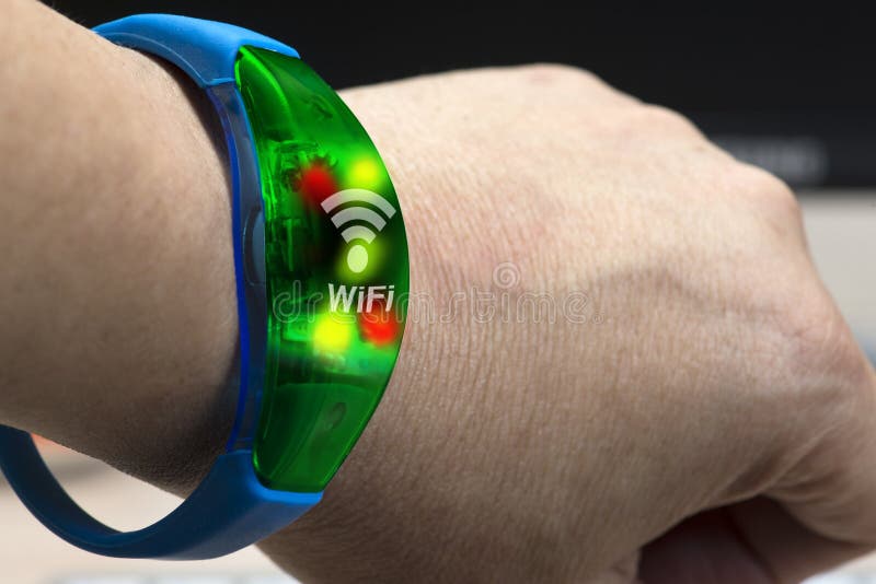 Electronic Gadget Device on Hand. Stock Photo - Image of wireless, wifi ...