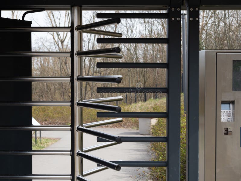 Electronic Gate. Electronic Ticket Verification. Stock Photo - Image of ...