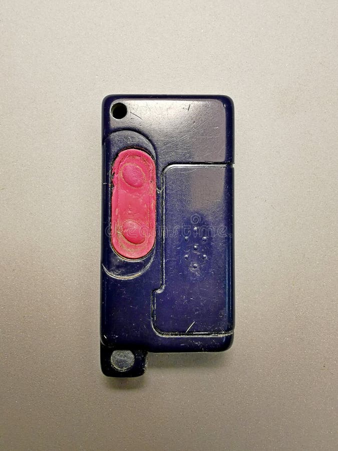 Electronic Gate Remote Control, Blue Plastic, Old and Used, Top Side ...