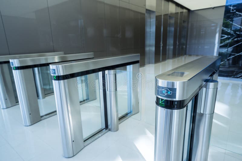 Electronic Gateway or Entrance Gate Stock Image - Image of boundary ...